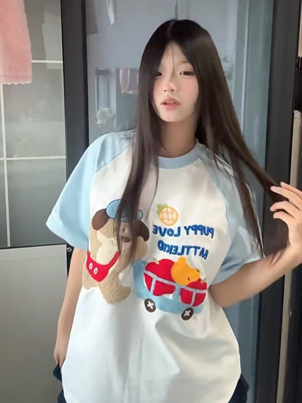 【予約225926】大きいサイズ春夏新作 韓国風 レディース 刺繍 半袖 Tシャツ LL-4L | 卸売・ 問屋・仕入れの専門サイト【NETSEA】