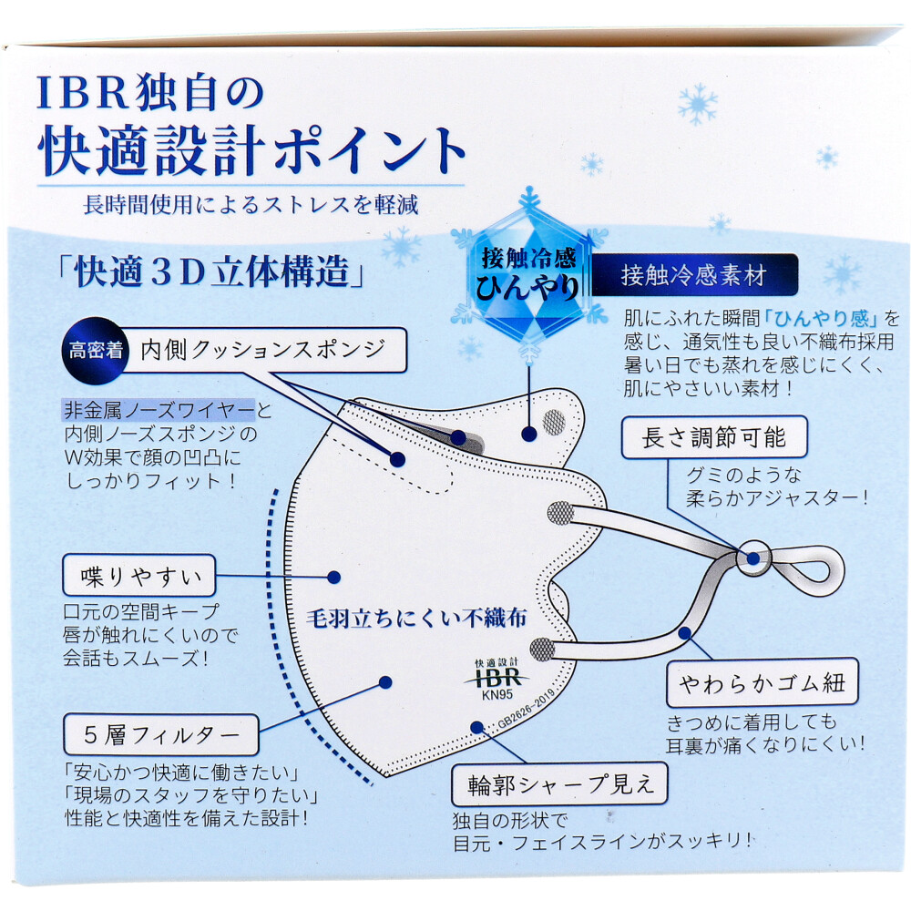 [販売終了]【業務用】KN95 息らくフィット 5層マスク 冷感 個別包装 ホワイト 20枚入 | 卸売・ 問屋・仕入れの専門サイト【NETSEA】