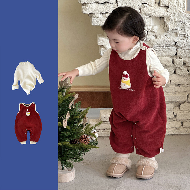 2025秋冬※HY☆クリスマス※ぬいぐるみ付 サロペット 男児 ニットトップス | 卸売・ 問屋・仕入れの専門サイト【NETSEA】