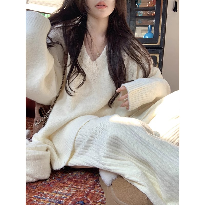 新入荷★レディース服・ニットセーター・v襟・韓国風・トップス 2色 | 卸売・ 問屋・仕入れの専門サイト【NETSEA】